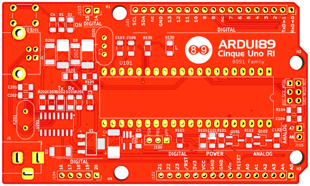 Ardui89 Cinque-Uno (PCB Carte 8051 seulement) / Due / 128k pour IDE ...