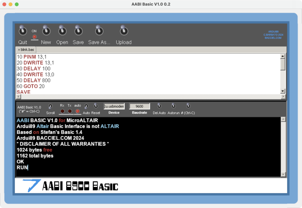 Ardui89 Altair Basic Interface (AABI) – BACCIEL
